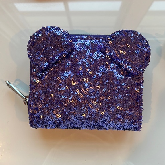 Accessories | Loungefly Mickey Potion Purple Sequin Wallet | Poshmark
